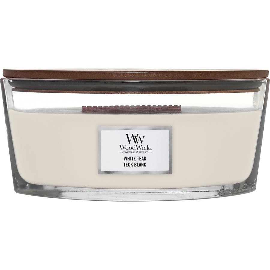 Scented candles White Teak by WoodWick ️ Buy online | parfumdreams